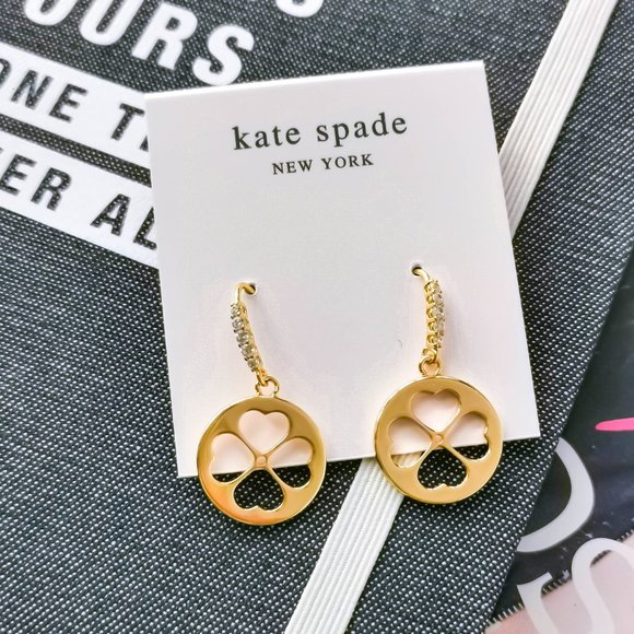 kate spade | Jewelry | New Kate Spade Symbols Flotal Drop Earrings Gold ...